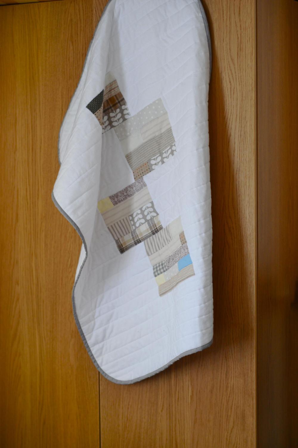 Baby Quilt - Neutral Modern Patchwork - "dream Brother" on Luulla