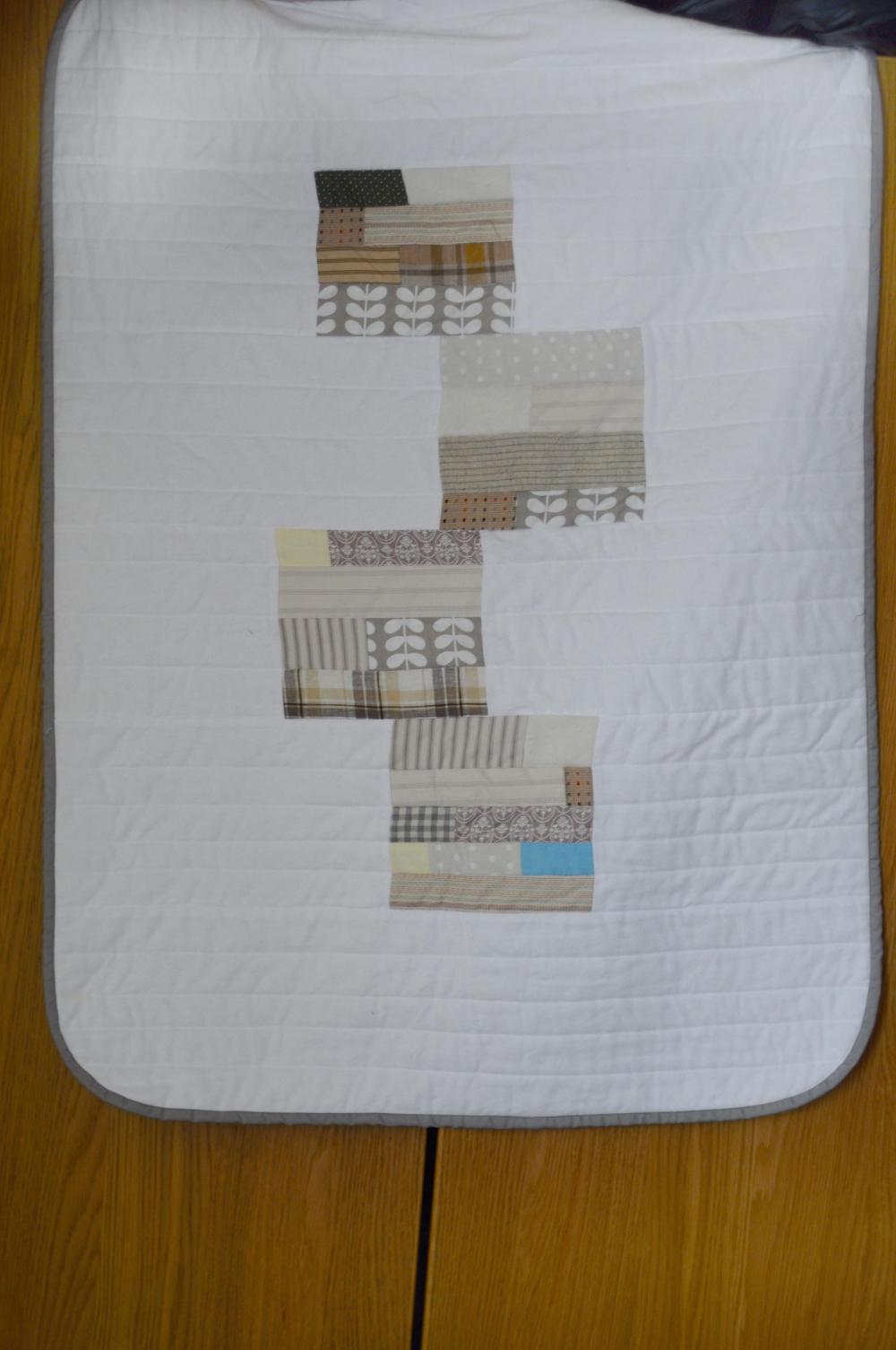 Baby Quilt - Neutral Modern Patchwork - "dream Brother" on Luulla